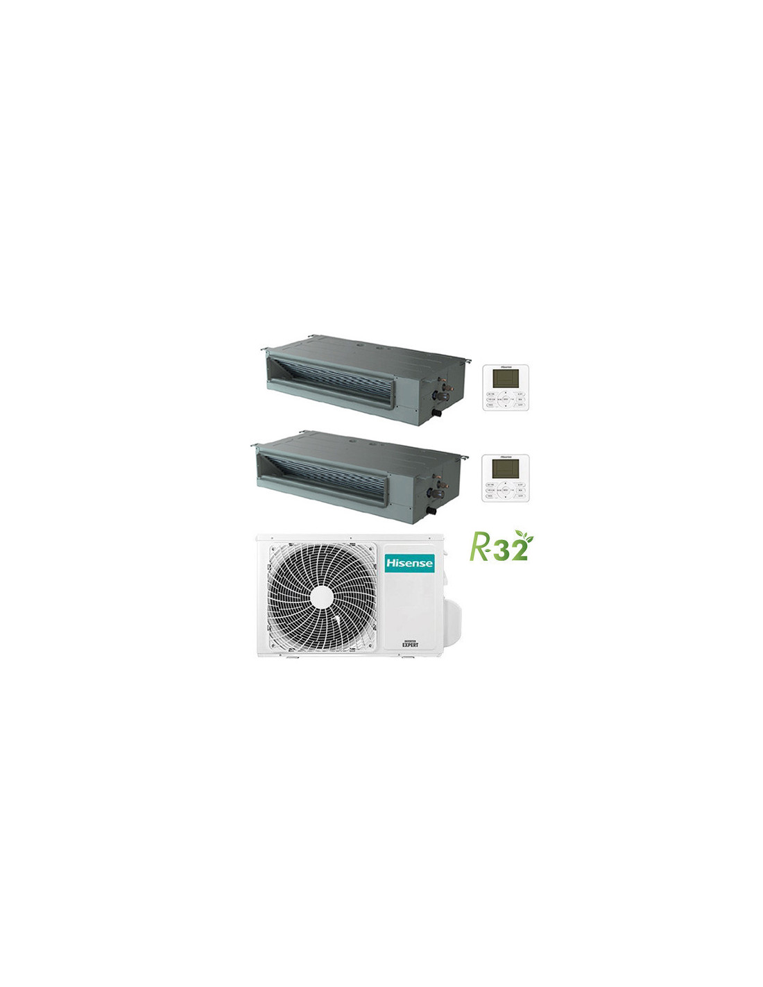 Climatizzatore Condizionatore Hisense Canalizzabile R32 Dual Split ...