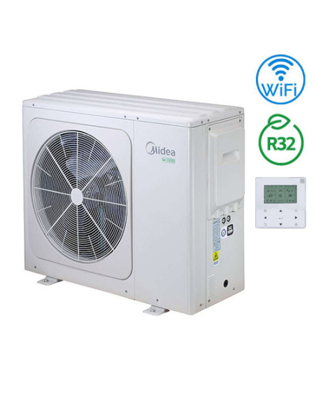 Pompa di calore monoblocco 12 KW Aria-Acqua R32 Midea Power Series ...