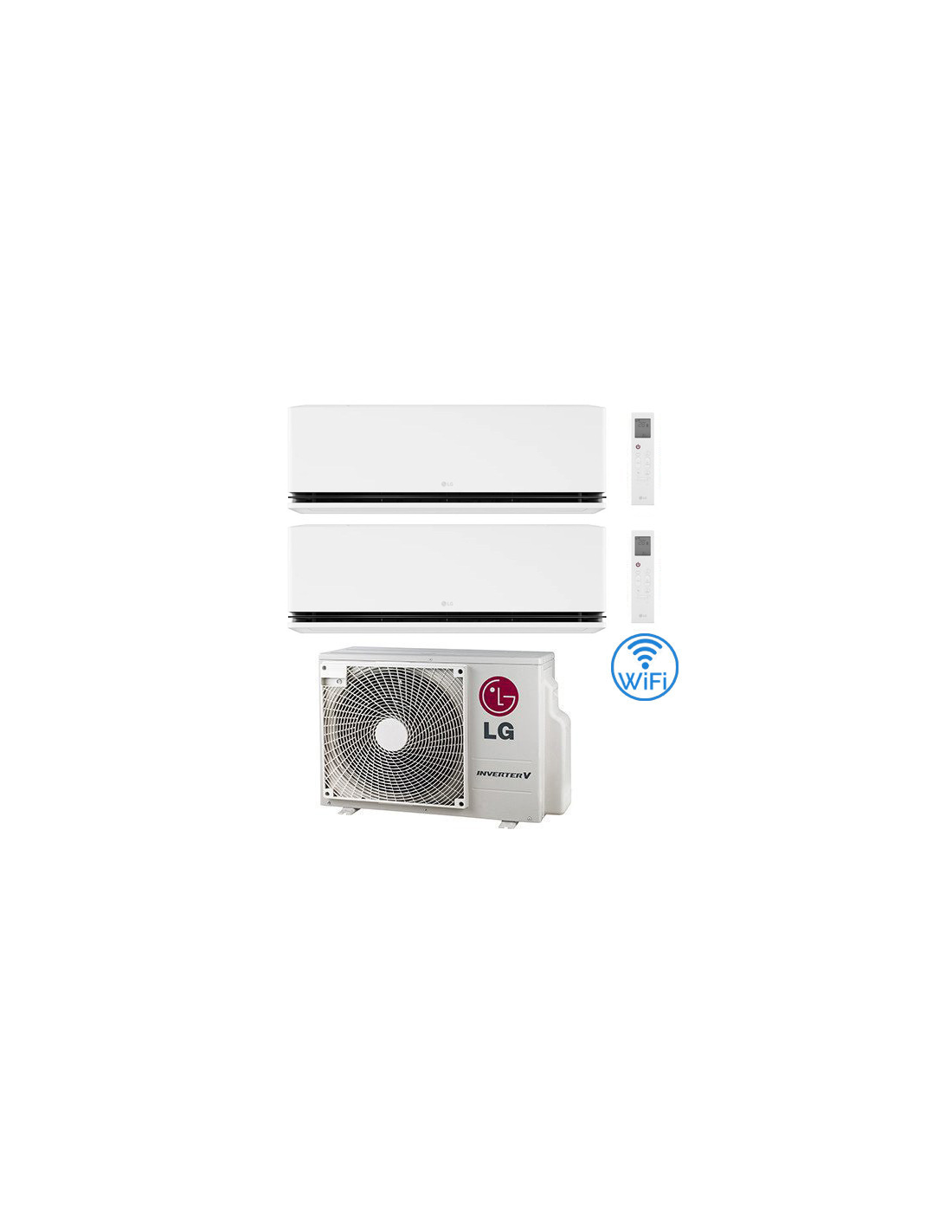 Climatizzatore Condizionatore LG Dualcool Deluxe R32 Wifi Dual Spli...